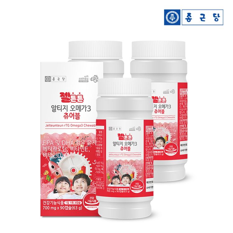 종근당 젤튼튼 알티지 오메가3 츄어블 3박스 90캡슐 3개월분 베타카로틴 비타민d 홈플러스 택배배송