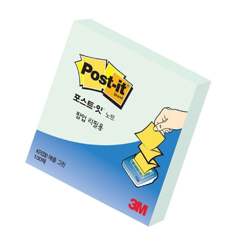 3m 포스트 잇 팝업리필 애플민트 76x76mm 1p 접착식 홈플러스 택배배송