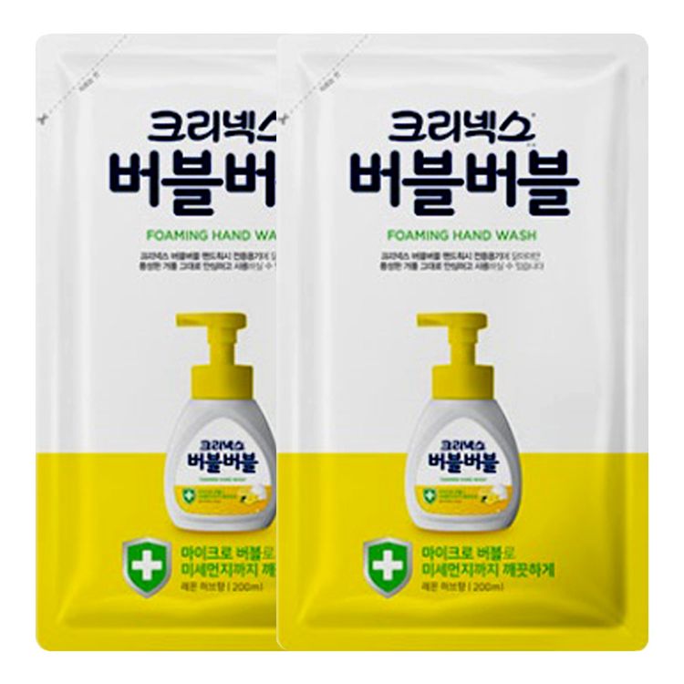 크리넥스 버블버블 핸드워시 레몬허브향 리필 200ml X 2개 홈플러스 택배배송