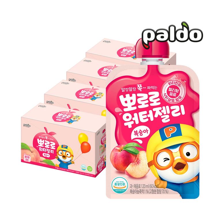 팔도 뽀로로 워터젤리 복숭아 120ml 40개입 홈플러스 택배배송