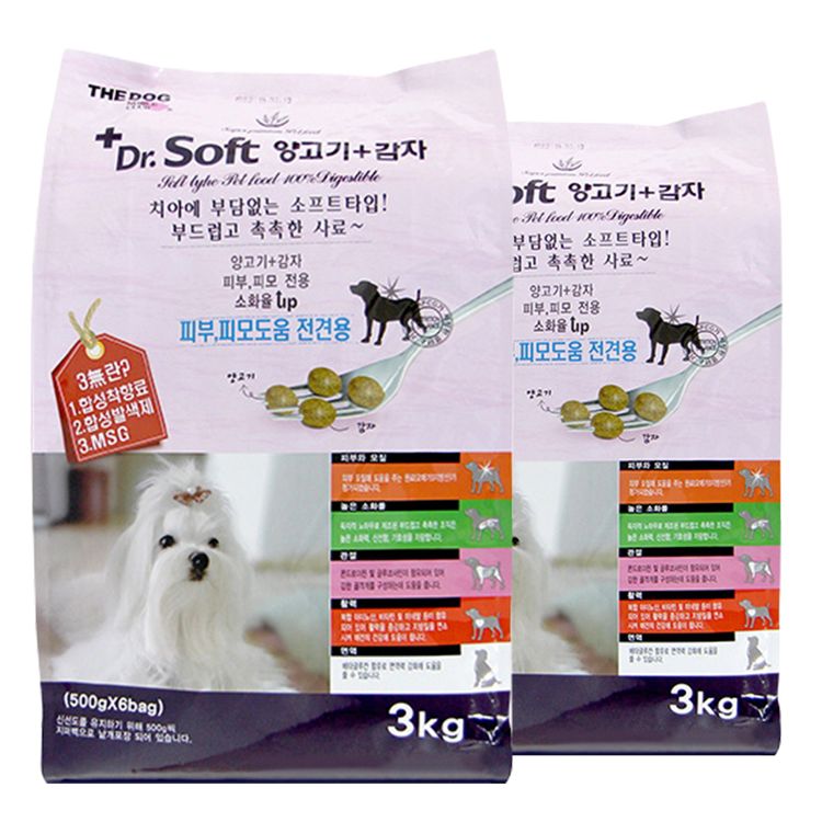 더독 닥터소프트 양고기 감자 3kg X 2개 피모개선 관절강화 소프트사료 홈플러스 택배배송