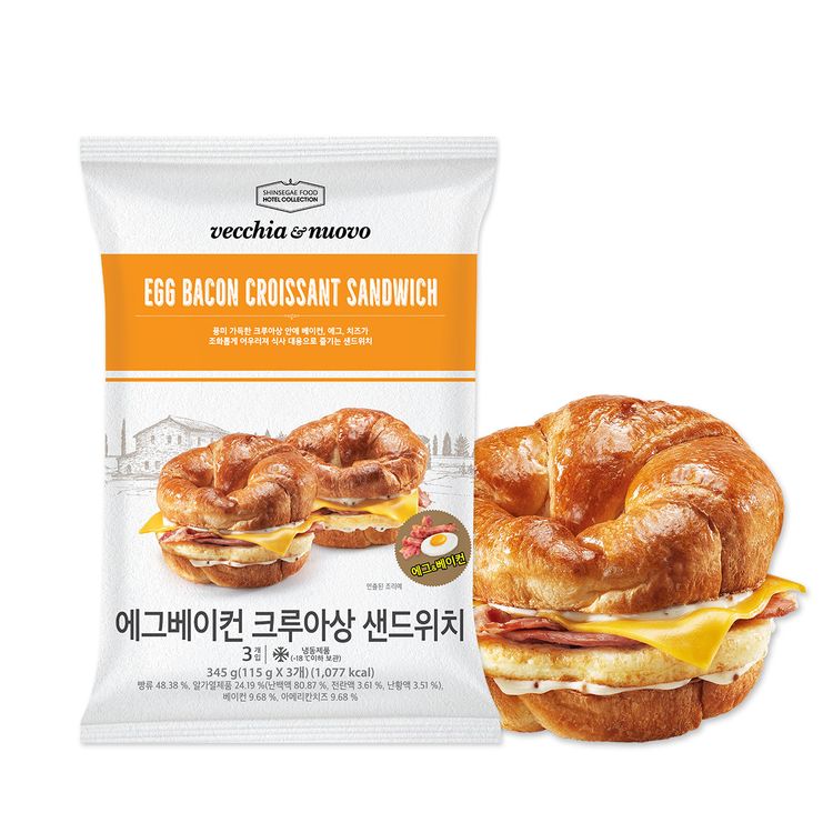베키아에누보 에그베이컨 크루아상 샌드위치 115g X 3입 3팩 홈플러스 택배배송