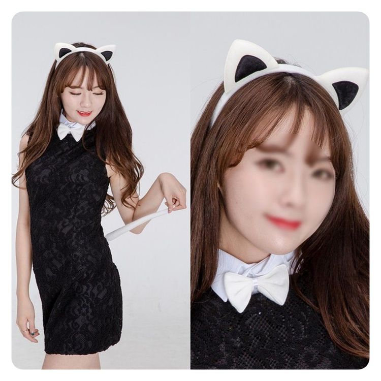 Pwm Dk 화이트고양이머리띠블랙3종세트 홈플러스 택배배송