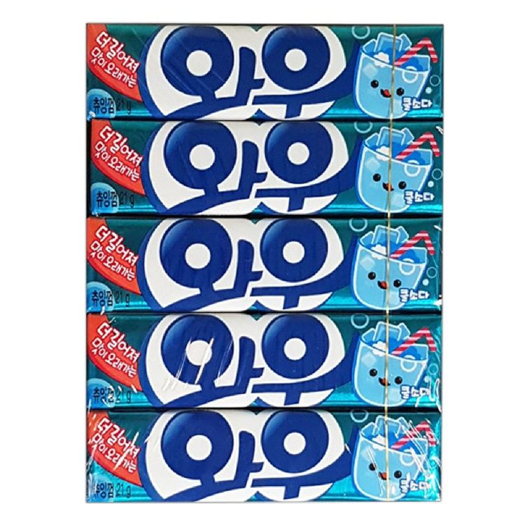 오리온 와우소다 X 15입 껌 와우껌 추잉껌 츄잉껌 간식 간식껌 풍선껌 아이간식 소다맛껌 홈플러스 택배배송
