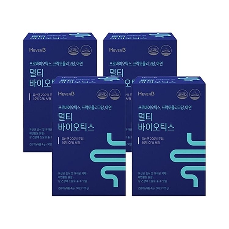 헤븐비 멀티바이오틱스 30포 X 4팩 유산균 200억 장건강 홈플러스 택배배송