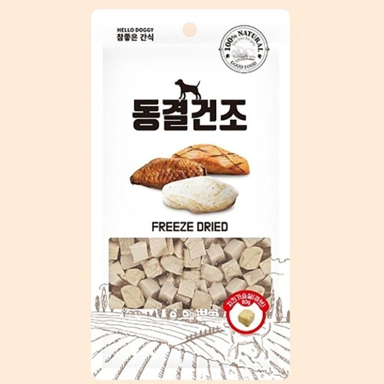 주펫더맨 헬로도기 강아지 간식 건조 간식 치킨가슴살큐브 80g 홈플러스 택배배송
