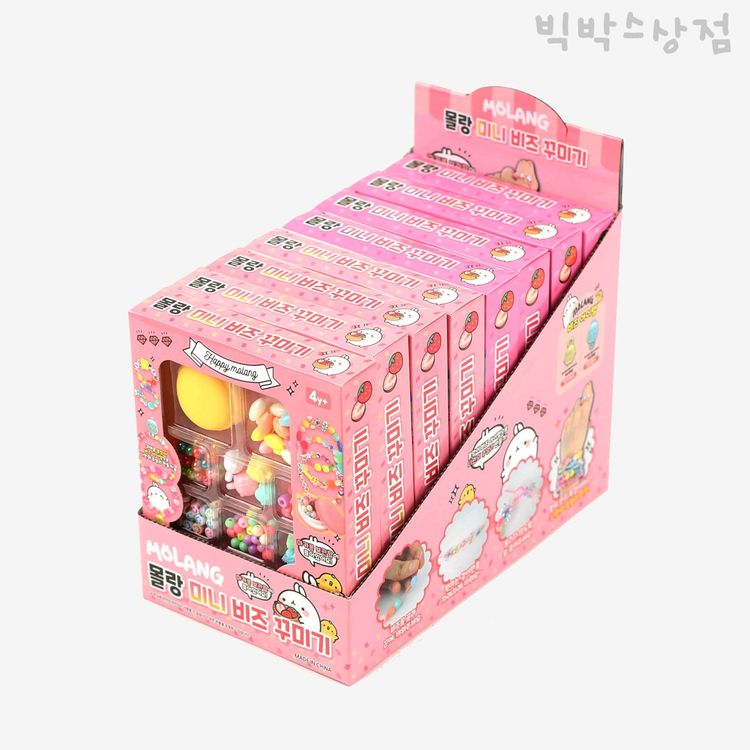 몰랑 미니 비즈 꾸미기 8개 1박스 Diy 데코 악세사리 구술꿰기 공예 방과후 어린이비즈 홈플러스 택배배송