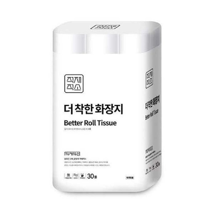 더 착한 화장지 무형광 3겹 30m 30롤 두루마리 휴지 홈플러스 택배배송