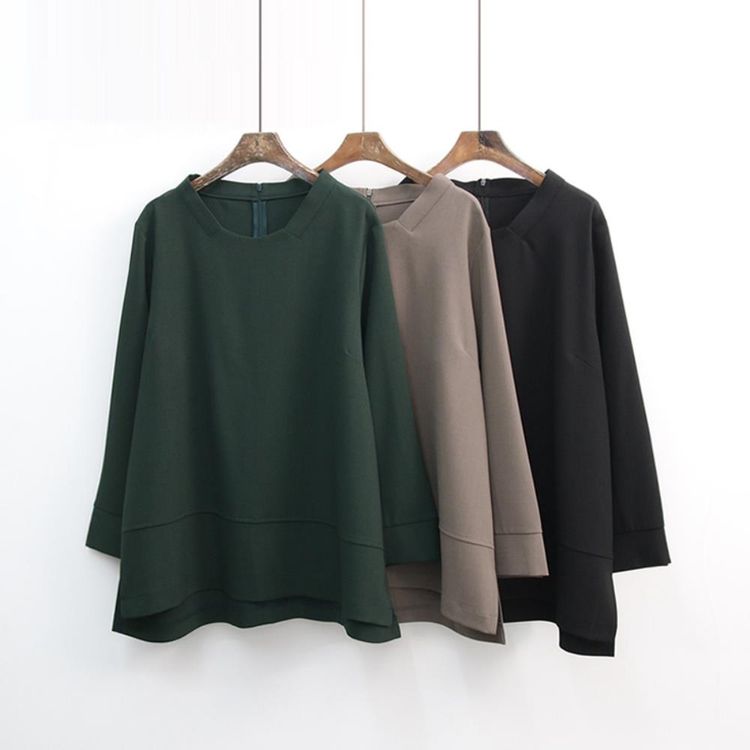 여자 캐주얼 데일리룩 라운드넥 박스핏 긴팔 티셔츠 홈플러스 택배배송