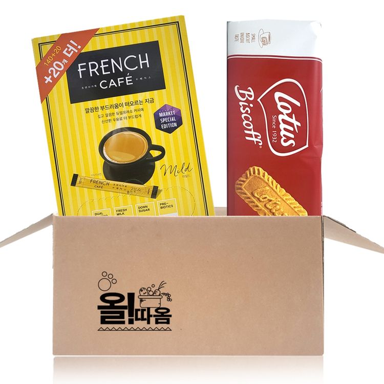 남양 프렌치카페 커피믹스 160t 2개 로투스 비스코프 커피과자 250g 2개 홈플러스 택배배송