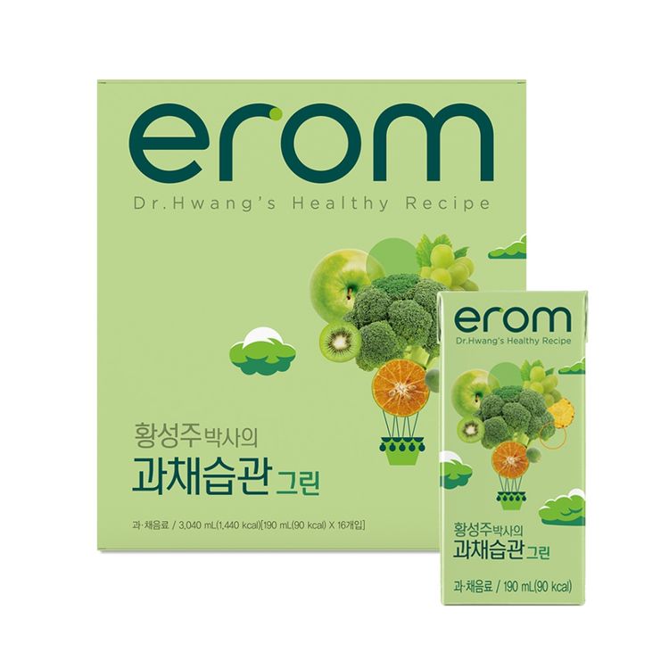 이롬 황성주 과채습관 그린 190ml 16팩 야채 과채 과일 주스 홈플러스 택배배송