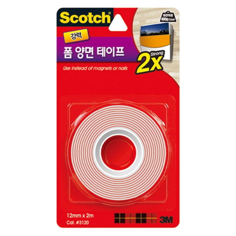 바보사랑 3m 스카치 강력 폼 양면테이프 3120 12mm X 2m 홈플러스 택배배송