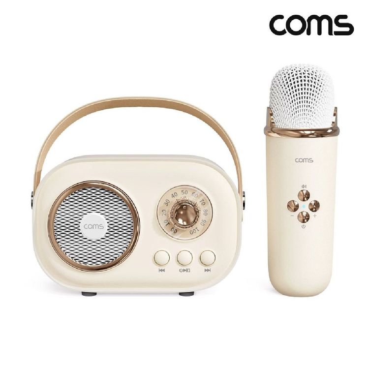 Coms 미니 노래방 블루투스 스피커 마이크 홈플러스 택배배송