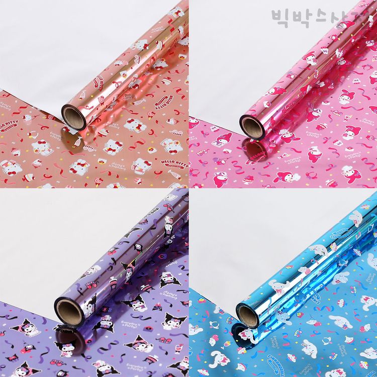 산리오 증착 포장지 1p 53cm × 15m 비닐 롤 포장지 유치원 어린이집 선물 답례품포 홈플러스 택배배송