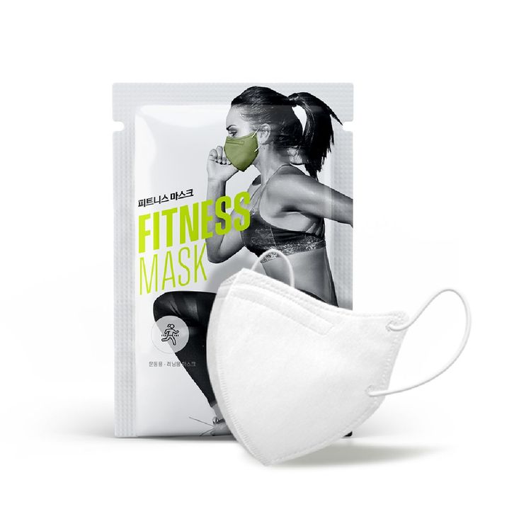 [개당 120원] 피트니스 KF-94 2D 대형 황사마스크 화이트 100매 | 홈플러스 택배배송