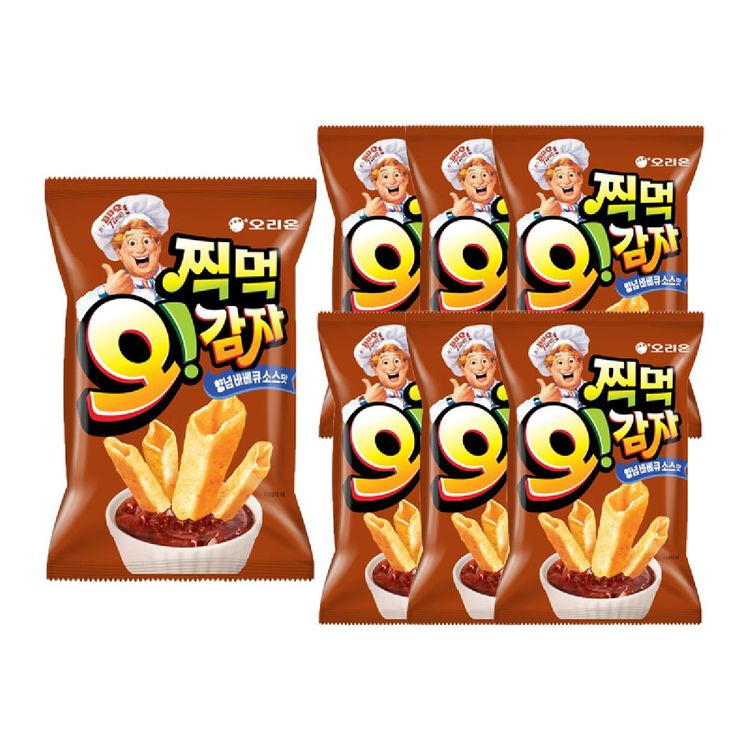 오리온 오감자 찍먹 양념 바베큐소스맛 136g X 7개 낱개 홈플러스 택배배송