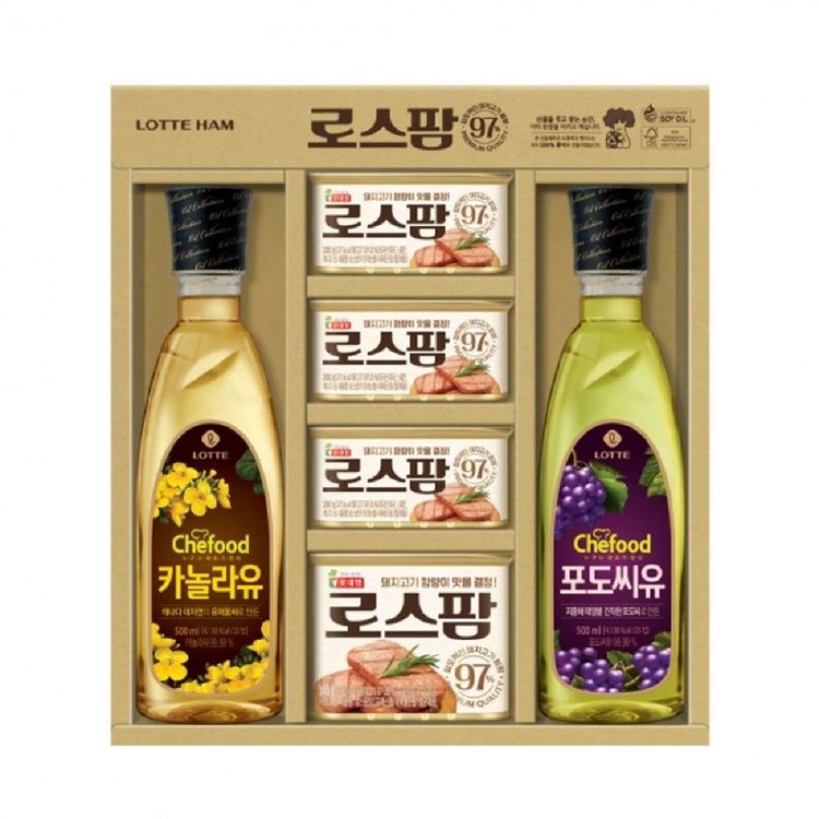 롯데푸드 로스팜97 프리미엄 3호 Eco 포장 통조림선물세트 추석선물세트 명절선물세트 직원 홈플러스 택배배송