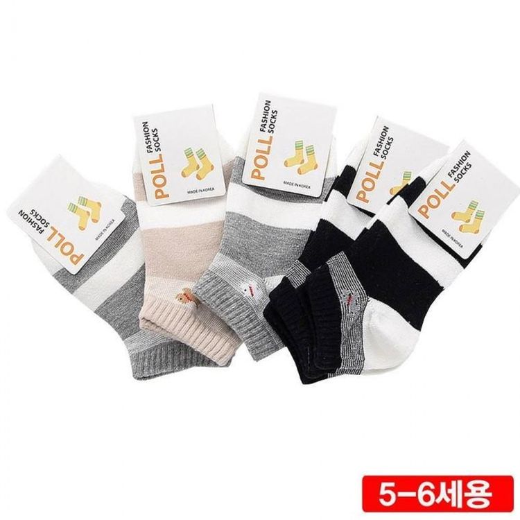 아동용 링글도그 발목양말 56세 랜덤5켤레 아동양말 발목양말 아동단목양말 아동패션양말 홈플러스 택배배송