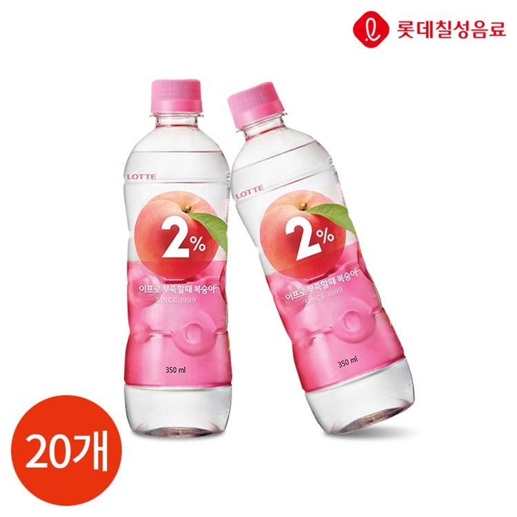 (1011670) 2프로 부족할때 복숭아 350mLx20개 | 홈플러스 택배배송