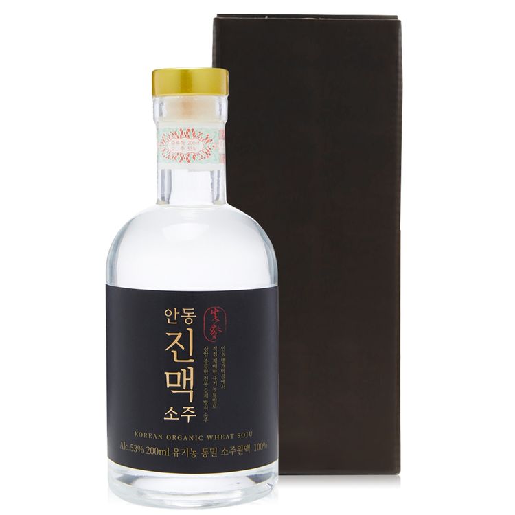 밀과노닐다 안동 진맥소주 53도 200ml 유기농 통밀 증류주 홈플러스 택배배송