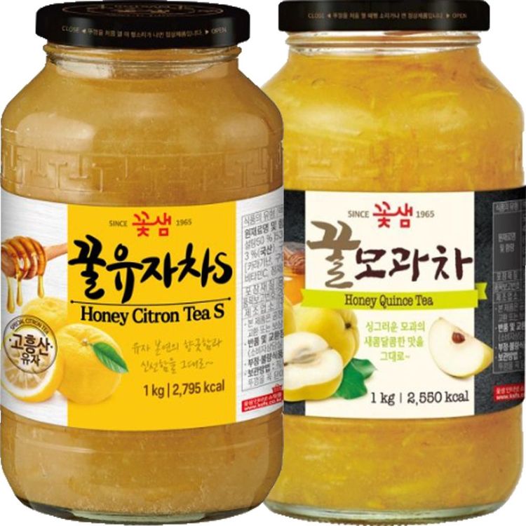 꽃샘 꿀유자차s 1kg꿀모과차 1kg 홈플러스 택배배송