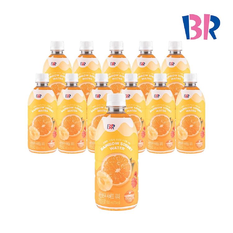 배스킨라빈스 레인보우 샤베트 워터 500ml X 12개 홈플러스 택배배송
