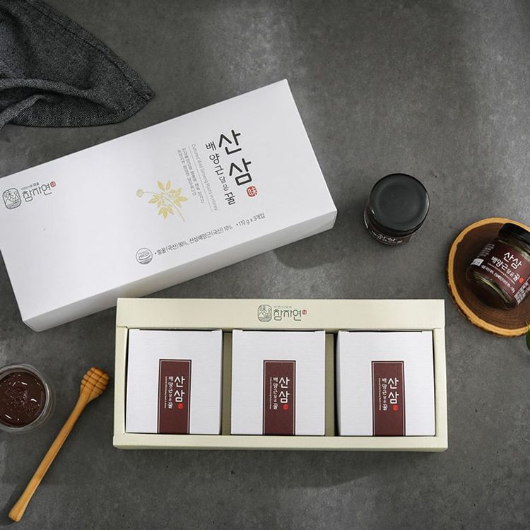 참자연 산삼배양근 담은꿀 선물세트 110g X3병 홈플러스 택배배송