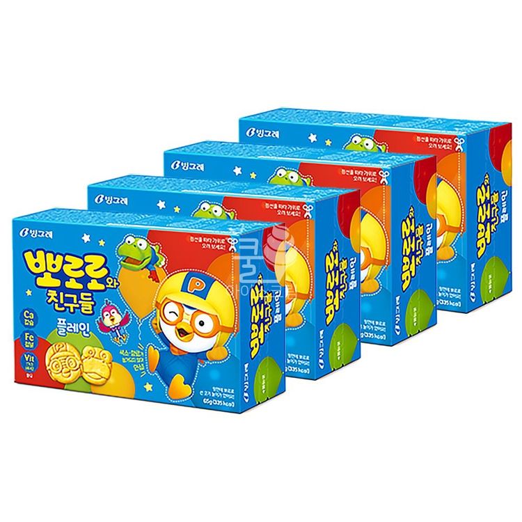 뽀로로와 친구들 비스킷 플레인 65g 4개 홈플러스 택배배송