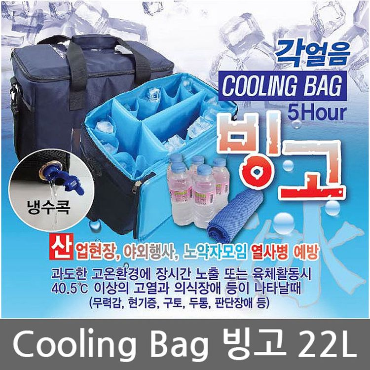 Op25 빙고 쿨링백22l 아이스박스 각얼음 5시간 유지 홈플러스 택배배송