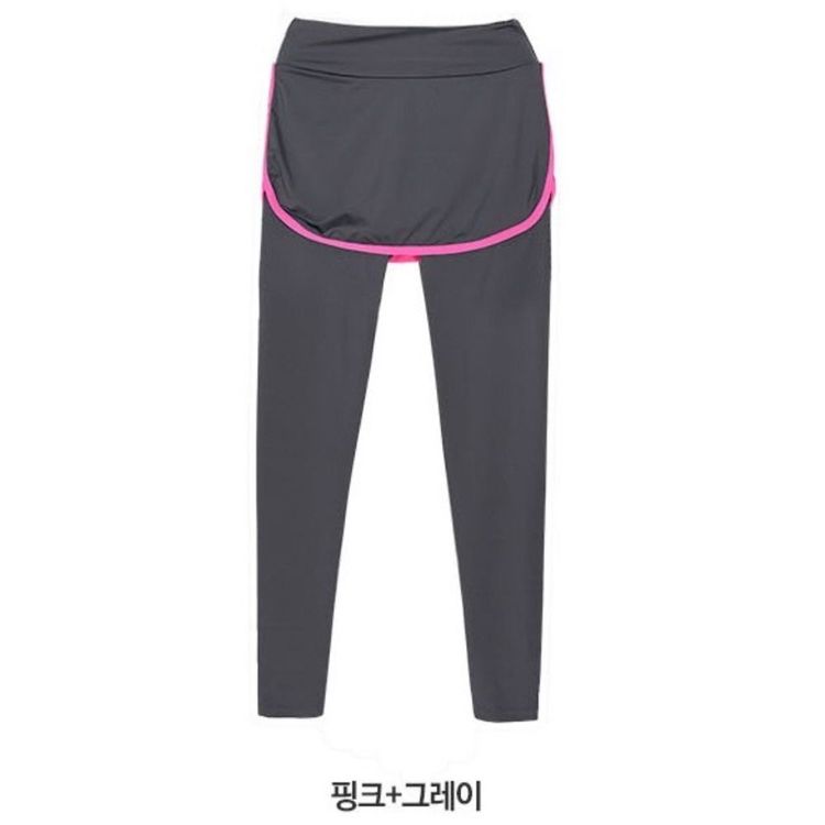 여성 헬스 웨어 9부 치마 레쉬가드 레깅스 핑크그레이 홈플러스 택배배송
