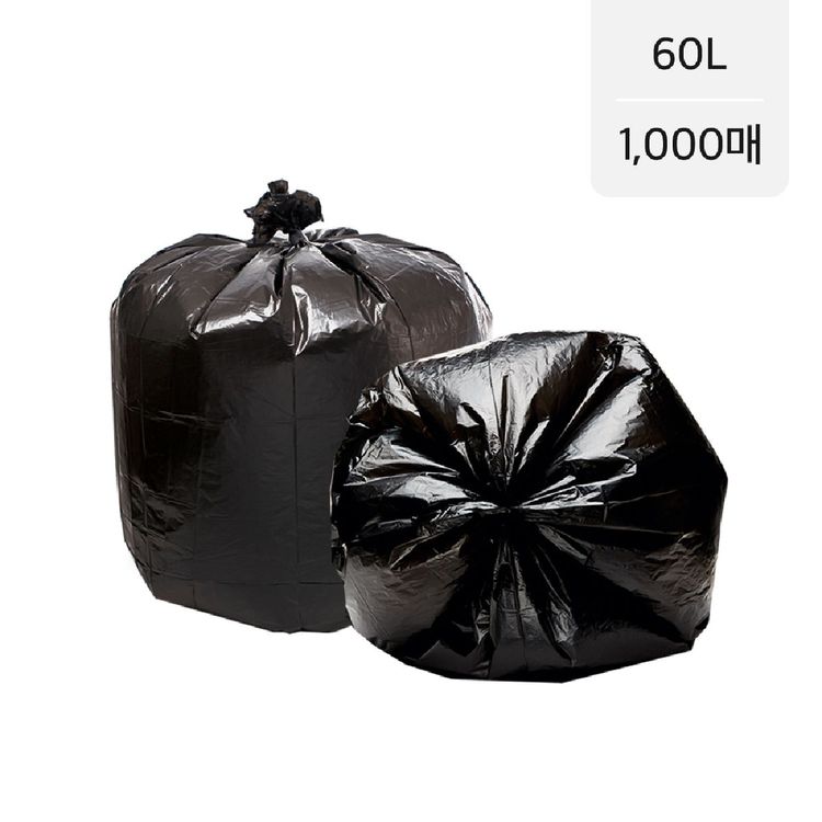 대용량 분리수거 배접봉투 60l중 1000매검정 홈플러스 택배배송