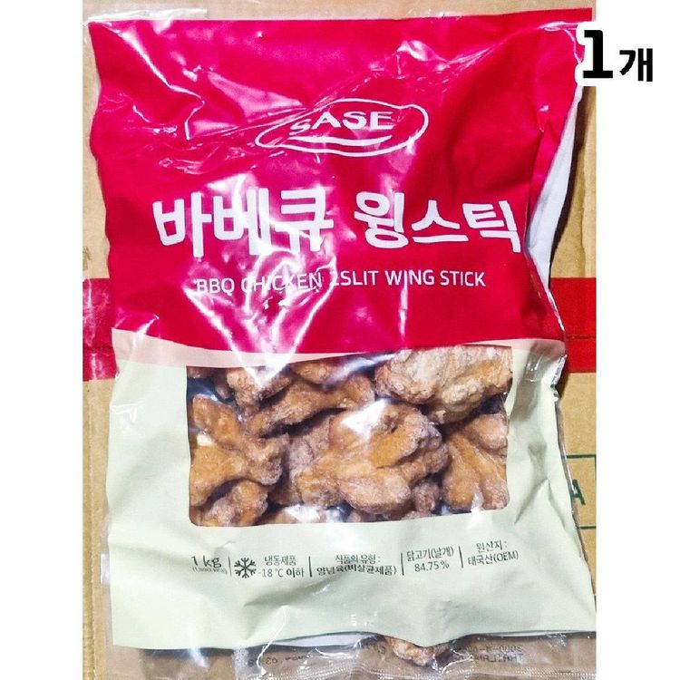 사세통상 바베큐 윙스틱 1kg 바베큐윙 바베큐윙스틱 윙스틱 치킨윙 윙 닭고기 냉동닭고기 냉 홈플러스 택배배송