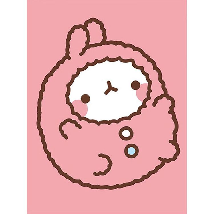 몰랑 분홍 토끼옷 몰랑이 보석십자수 액자세트 15x20 홈플러스 택배배송