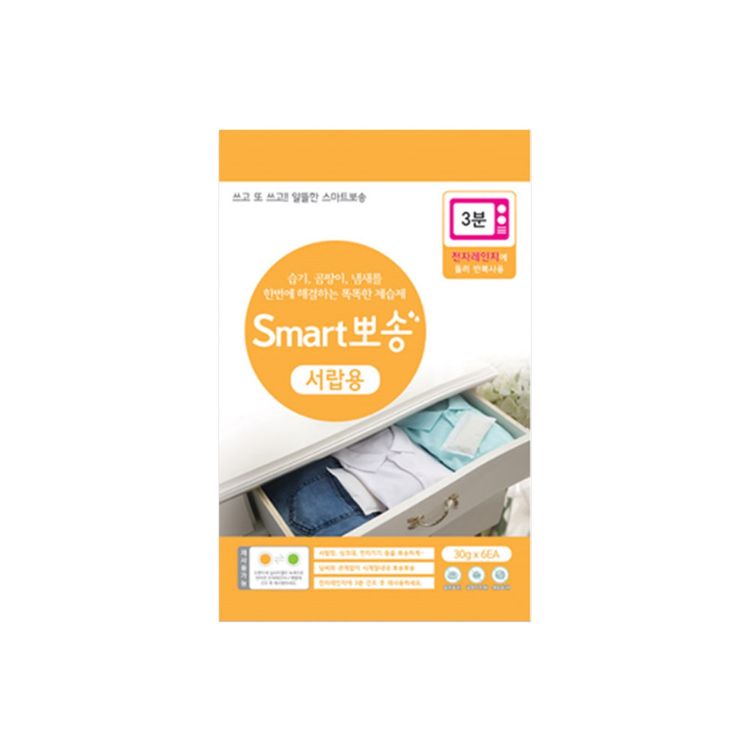 자연앤톡 나프탈렌 서랍용 반영구제습제 스마트뽀송 6개입 30g 홈플러스 택배배송