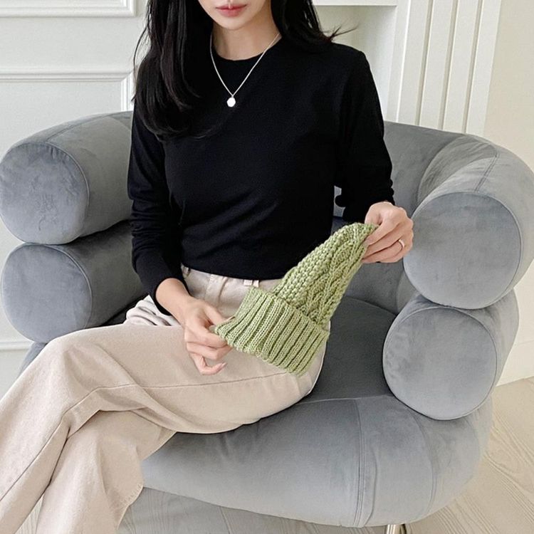 여자 기모 스판 이너 쫄티 솔리드 데일리 기본 티셔츠 홈플러스 택배배송