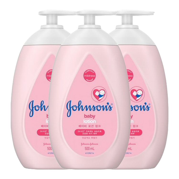 존슨즈베이비 로션 핑크 500ml X 3개 홈플러스 택배배송