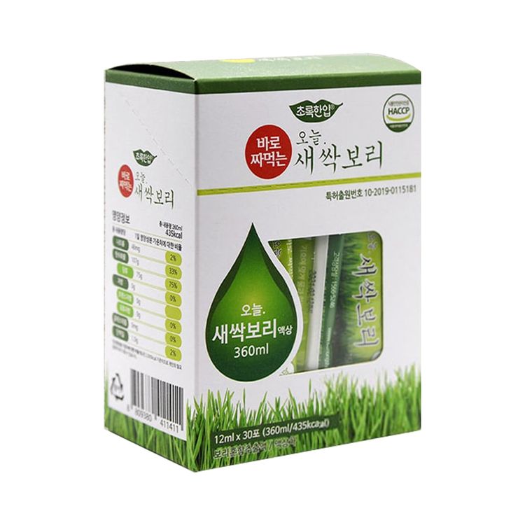 녹색나눔 유기농샵 오늘 새싹보리 액상스틱 12ml X 30포 홈플러스 택배배송