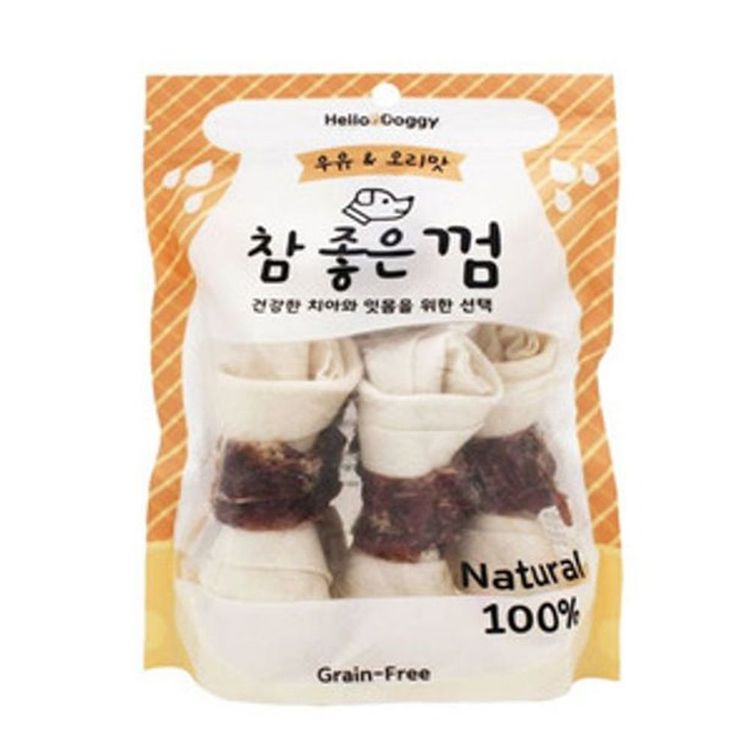 헬로도기 참 좋은껌 우유 오리맛 6p 강아지 애견껌 홈플러스 택배배송