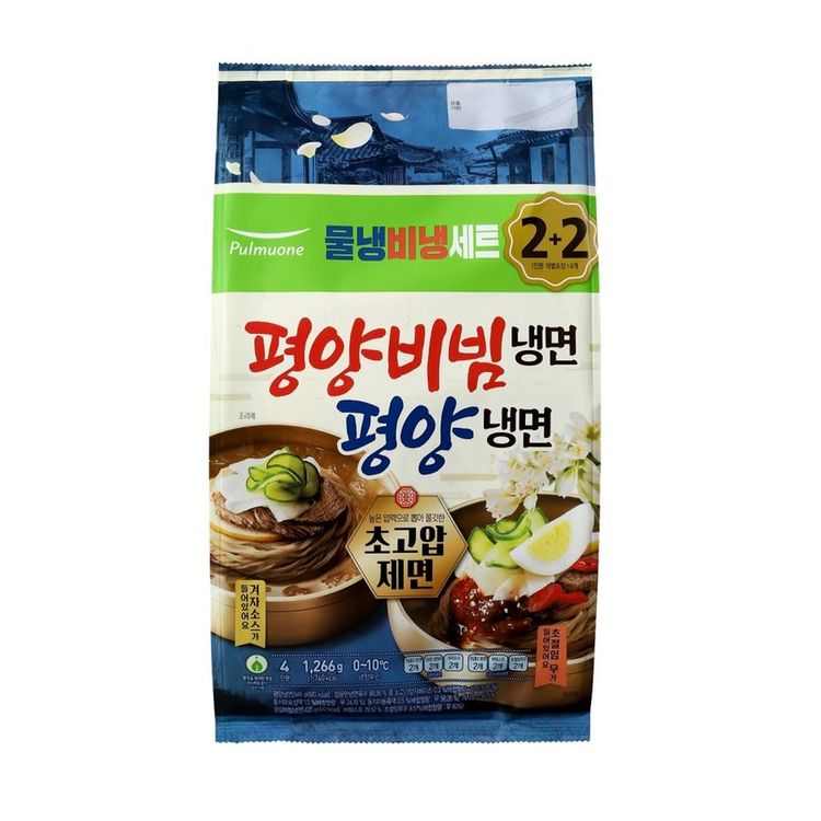 풀무원 평양 물냉면 비빔냉면 4인분 1266g 홈플러스