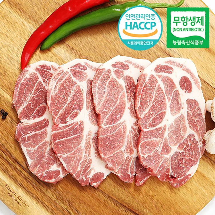아우내축산 무항생제haccp 1등급 한돈 목살 구이용 300g 홈플러스 택배배송