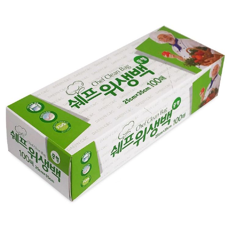 쉐프 위생백 중형100매 25x35 비닐백 위생팩 일회용 홈플러스 택배배송