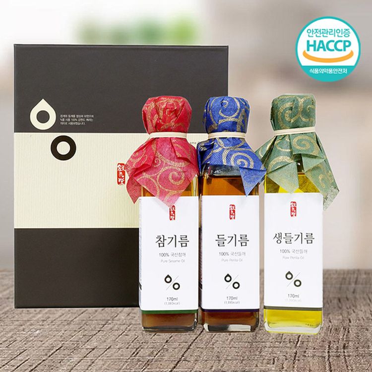 국산 3종 프리미엄 선물세트참들생들기름각170ml 홈플러스 택배배송