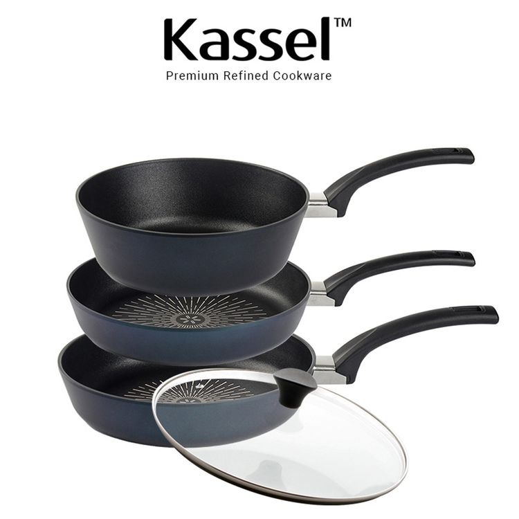 Kassel 카셀 블루 라이트 인덕션 프라이팬 4종세트f24cmw24cmf28cm 홈플러스 택배배송