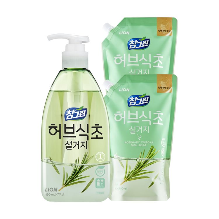 참그린 허브식초 470g용기 X 1개 900g리필 X 2개 홈플러스 택배배송
