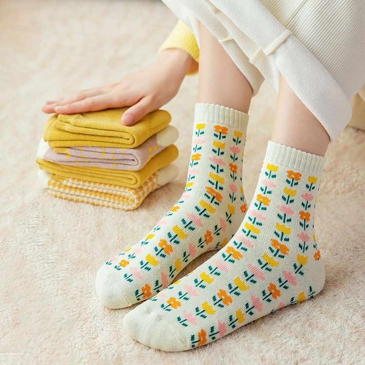 두툼 N3062bc5c5b 방한 캐쥬얼 데일리 포인트 중목 양말 5p Set 홈플러스 택배배송