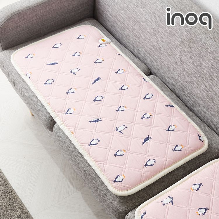 Inoq 향균 전기방석 2인용 90x45cm 펭귄핑크쇼파방석 의자방석 온열방석 홈플러스 택배배송