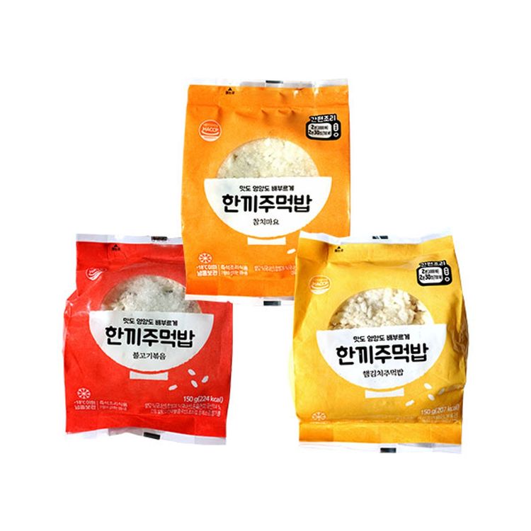 Boblee 간편식 한끼주먹밥 3종 세트 참치마요햄김치불고기 홈플러스 택배배송
