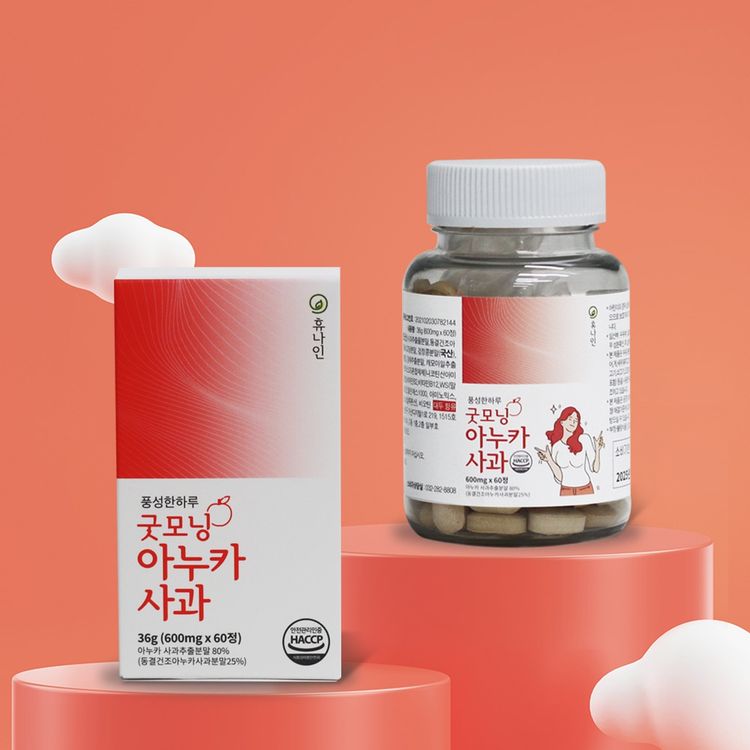 휴나인 풍성한 하루 굿모닝 아누카 사과 60정 홈플러스 택배배송