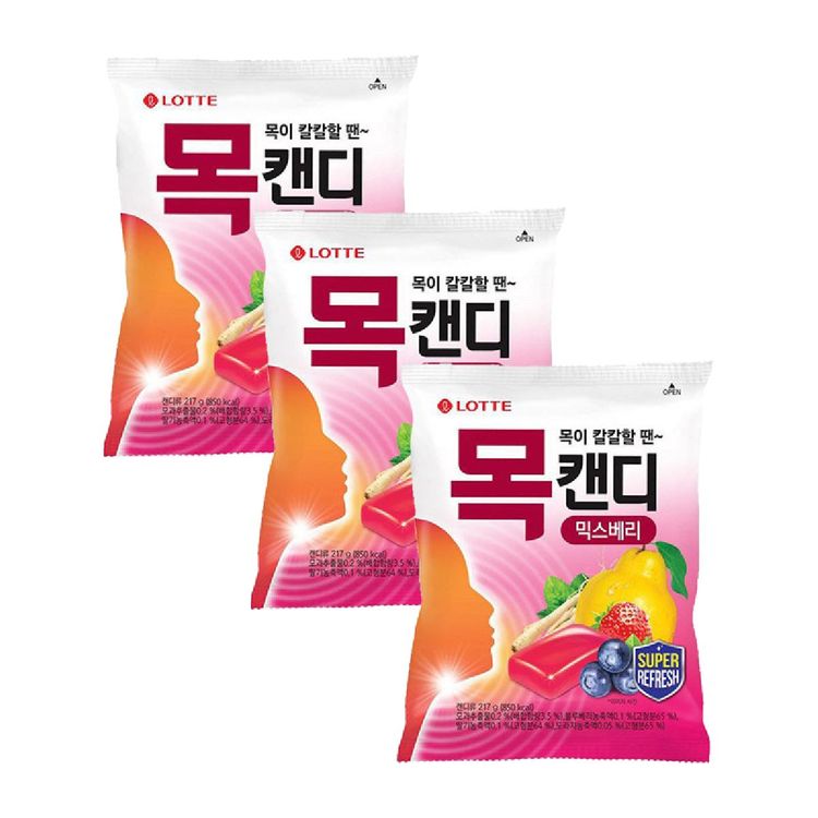 롯데 목캔디 믹스베리 217g X 3개 낱개 홈플러스 택배배송