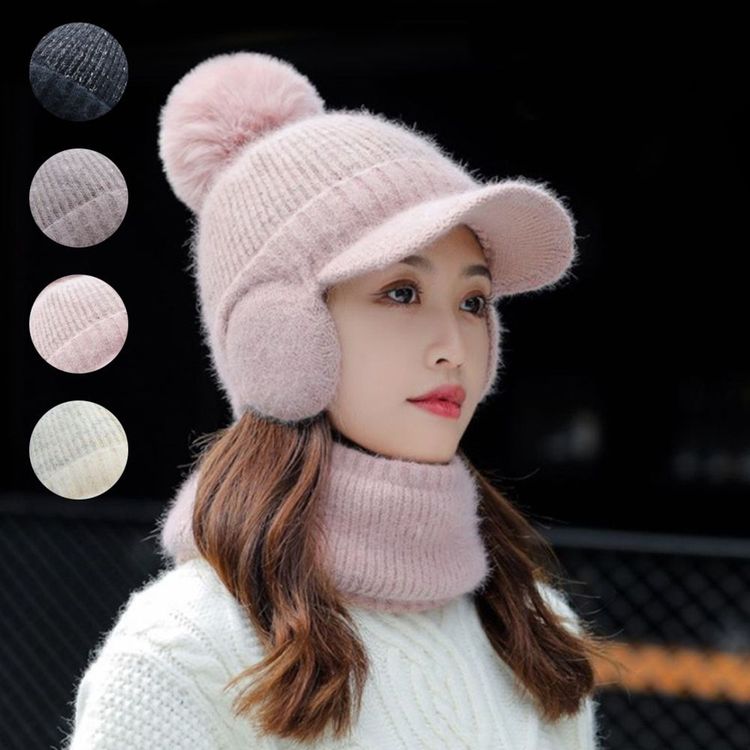 겨울모자 골프 귀달이 털모자 넥워머 세트 방울모자 홈플러스 택배배송
